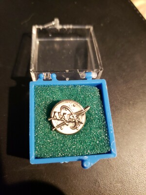 NASA SILVER METAL LOGO LAPEL PIN TIE TACK NEVER USED X3 VINTAGE | eBay