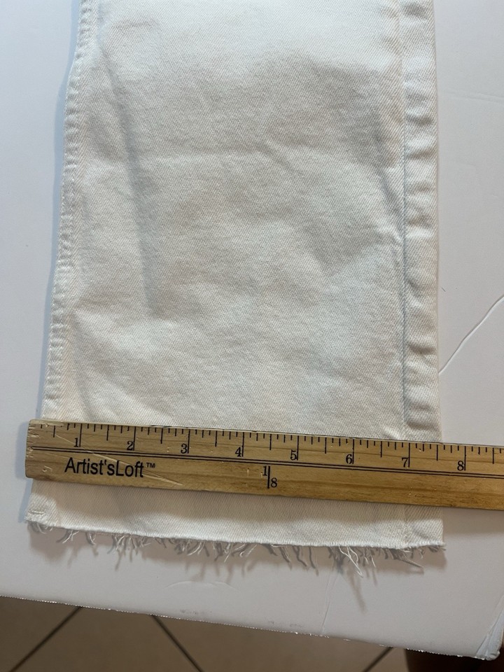 ZARA Womens White Jeans Size 2 Mini Flare High Rise Ankle Stretch New ...