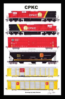 CPKC Train 12"x18" matted poster Andy Fletcher signed | eBay