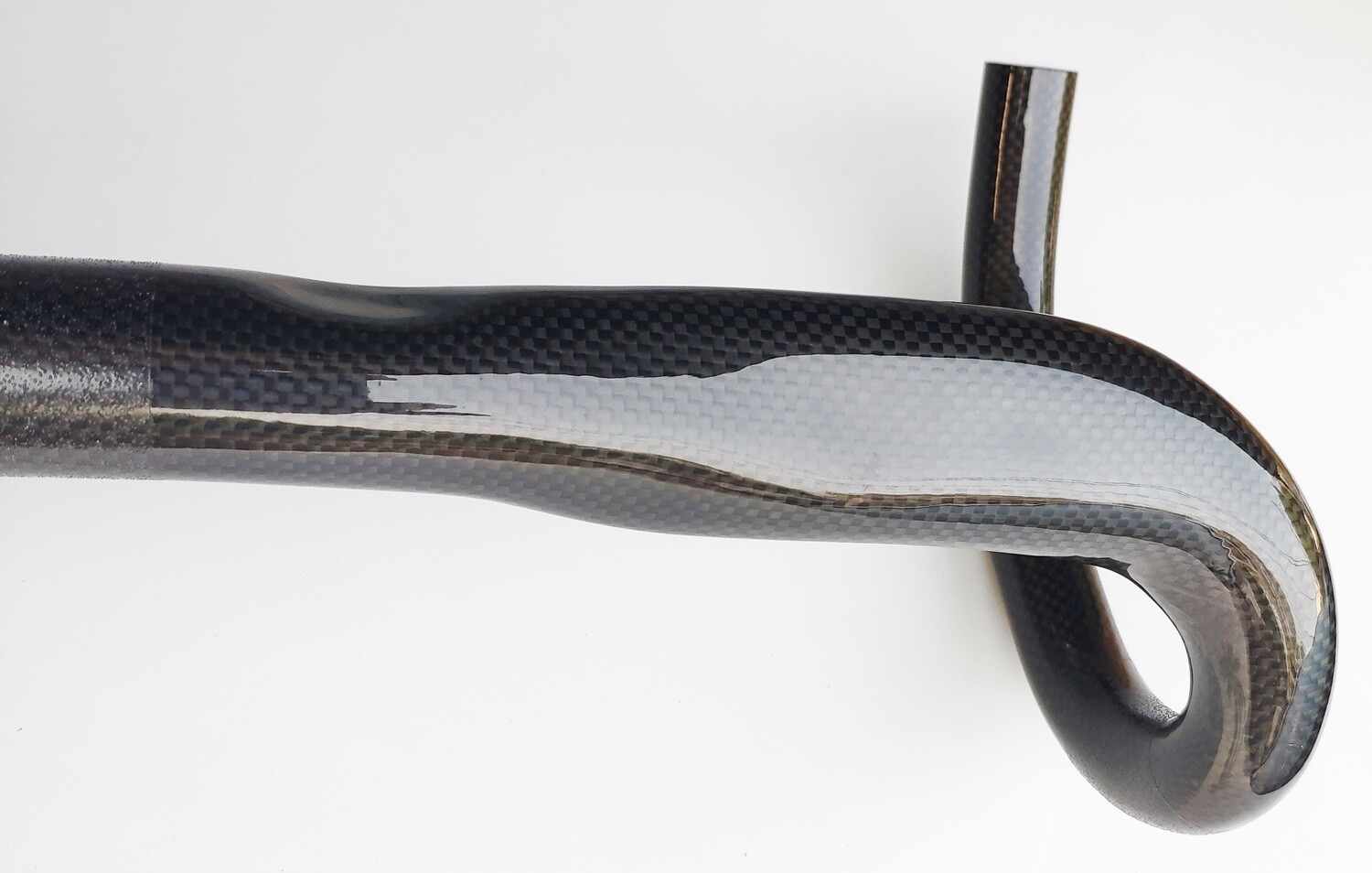 NO LOGO Carbon Drop road Compact Bar glossy hidden cable routing 440mm ...
