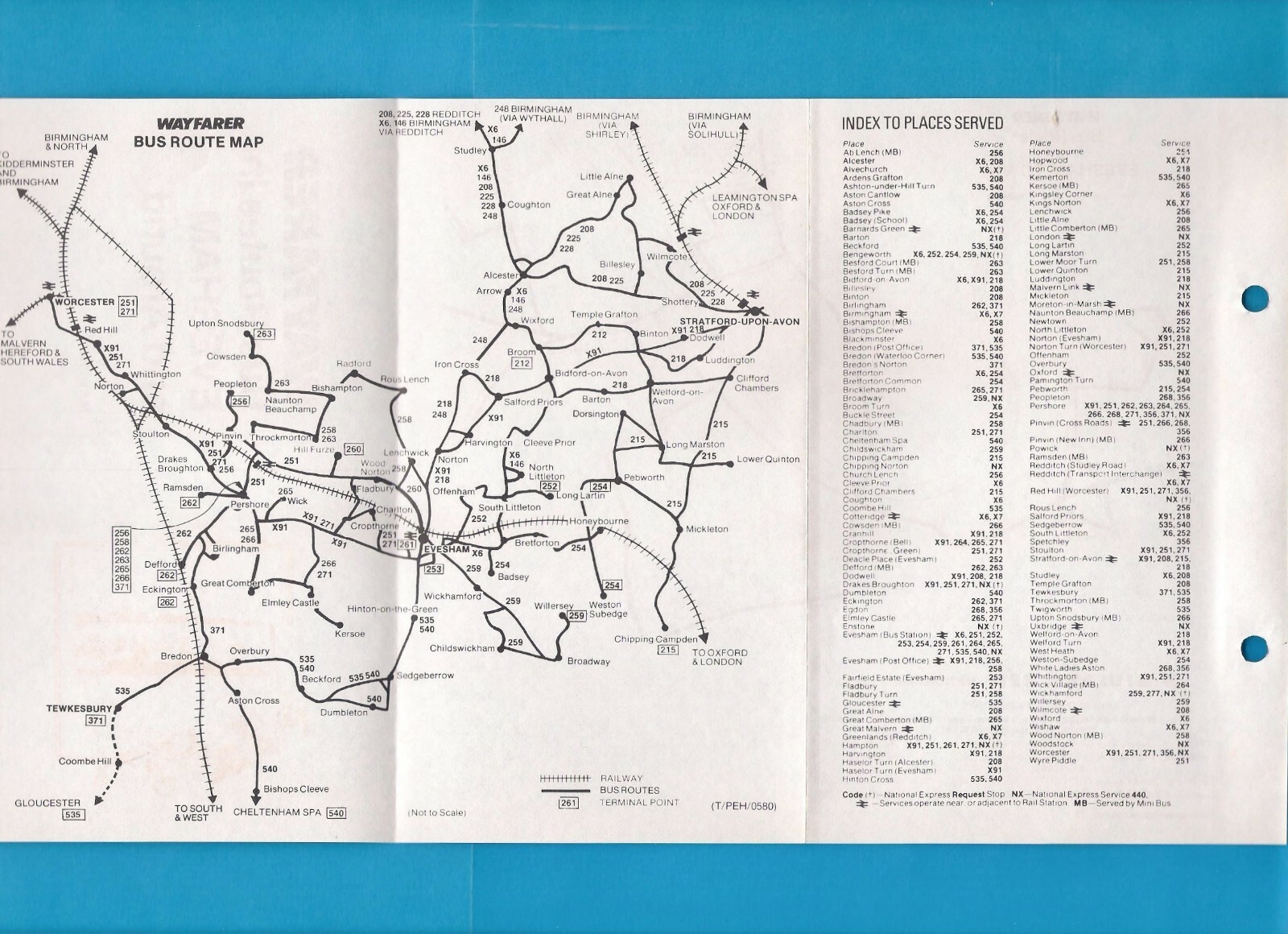 Midland Red Route Map ~ Wayfarer - Bus | Grelly UK