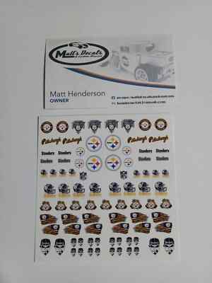 1/64 for hot wheels waterslide decals steelers football nfl MADE IN THE ...