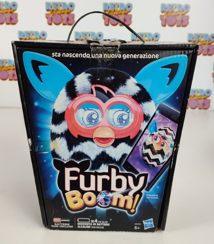Furby Boom Hasbro Sealed Electronic Plush White Black Italian 2013 New ...