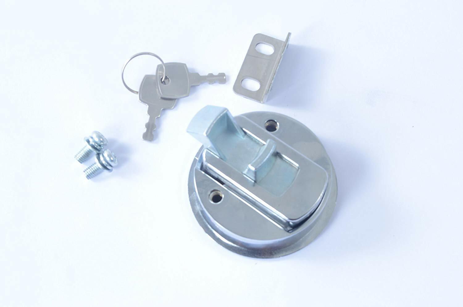 2 PCS Chrome 2" Marine Boat Locking Flush Pull Slam Latch Hatch with ...