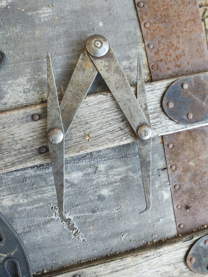 Rare Antique LS Starrett Co. 6" firm joint Caliper, Divider ...
