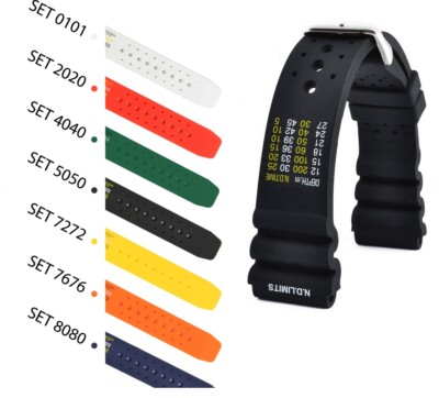 SILICONE WATCH STRAP EXTREMA SPORT PRO RUBBER DIVER FOR CITIZEN SEIKO ...