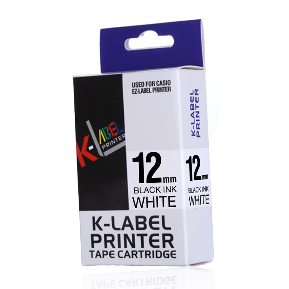12mm Label Tape Compatible Tape Cartridge Ribbon Replacement for Casio ...