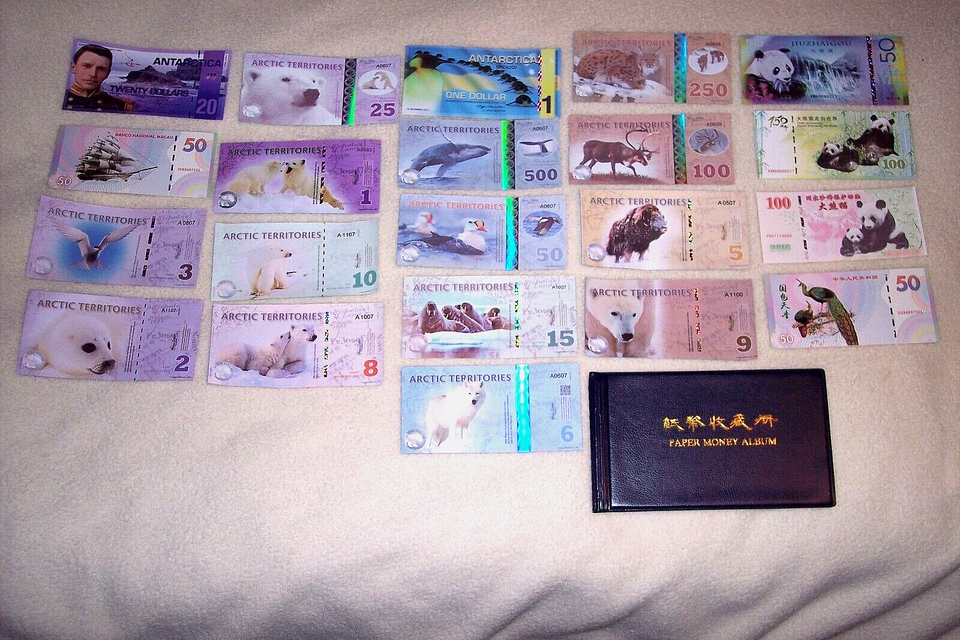 21 Arctic Banknotes Animals Antarctica Polar Bear Whale Fantasy Notes ...