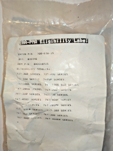 P/N 700-038-15 EATON OR BACC 18X-15 BOEING 15 Amp 1 POLE CIRCUIT ...