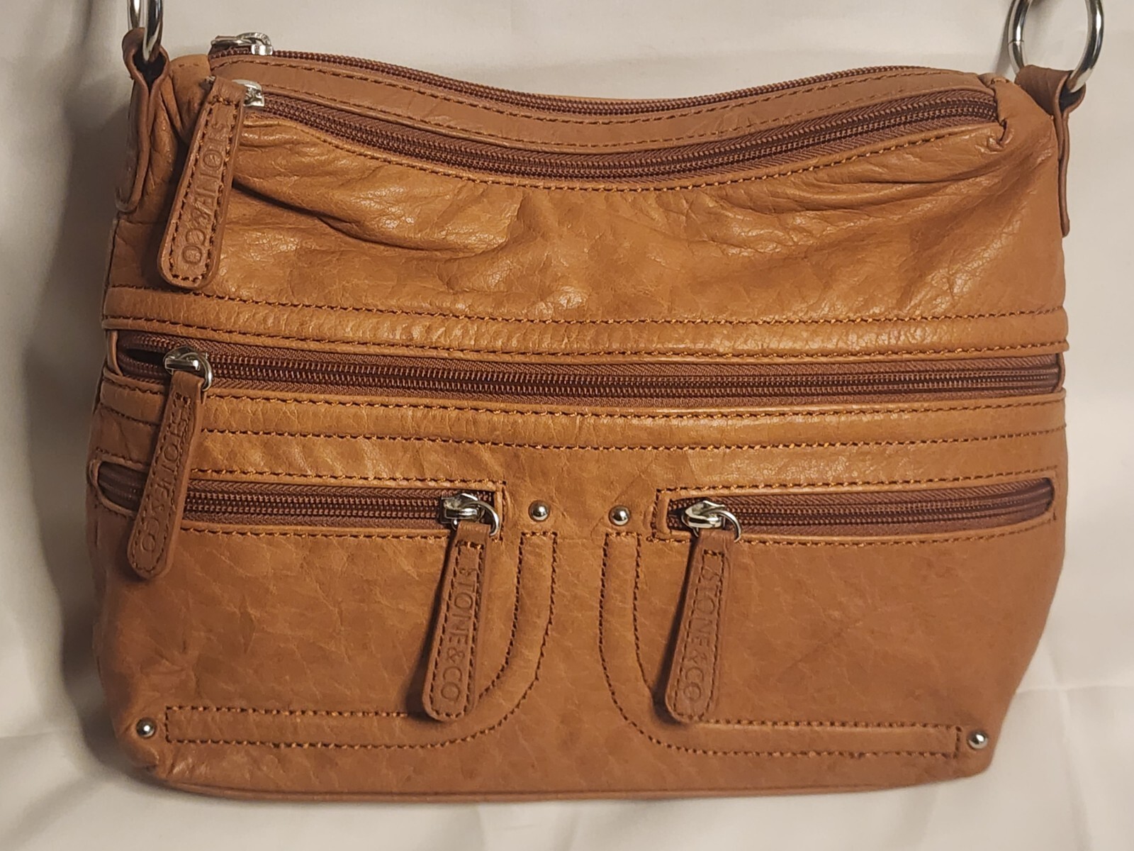 Vintage STONE & COMPANY Mini Leather WRISTLET Purse V… - Gem