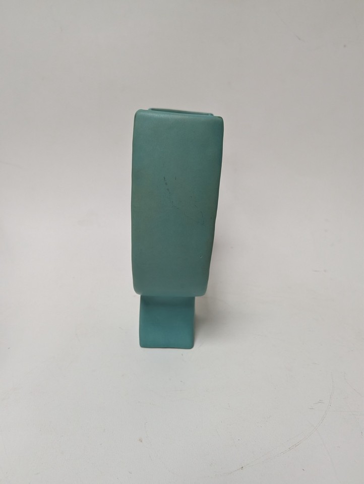 Art Deco Van Briggle Turquoise Half Moon Vase Signed RARE Shape | eBay
