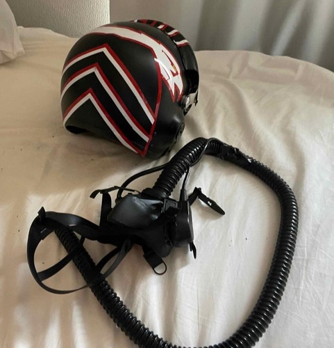 Top Gun MAVERICK Custom Genuine Pilot Helmet w/ Oxygen Mask | eBay