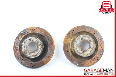 08-14 Mercedes W204 C63 AMG Rear Left & Right Brake Rotors Disc Set of ...