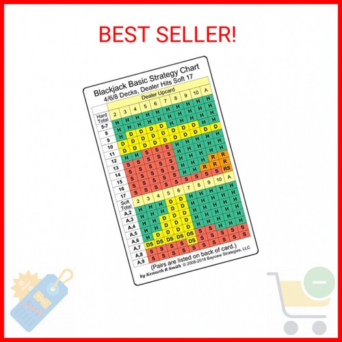 Blackjack Basic Strategy Chart: 4/6/8 Decks, Dealer Hits Soft 17 Cards ...