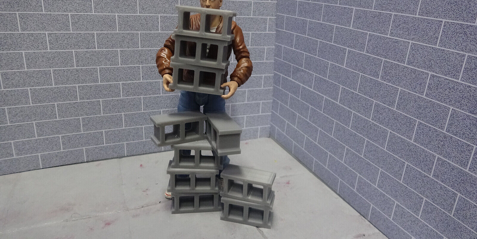 Cinder Blocks Model Prop 10 pack 1/10 Scale Diorama Garage Display ...