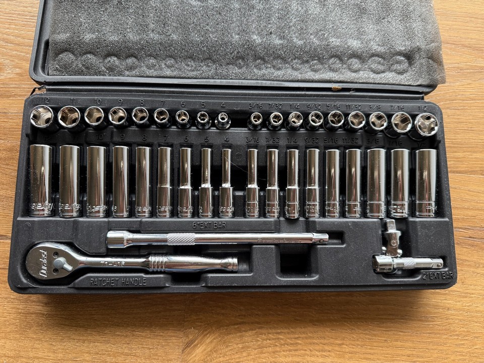 Duralast 40 piece Complete Socket Set w/case Brand New Open Box | eBay