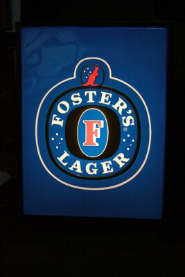 Light-Up Fosters Beer Sign for Wet Bar / Man Cave can be Stood or Hung ...