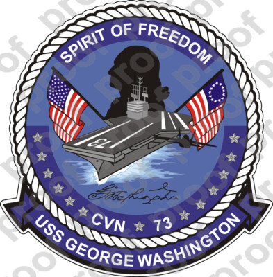 STICKER USN US NAVY CVN 73 USS GEORGE WASHINGTON | eBay