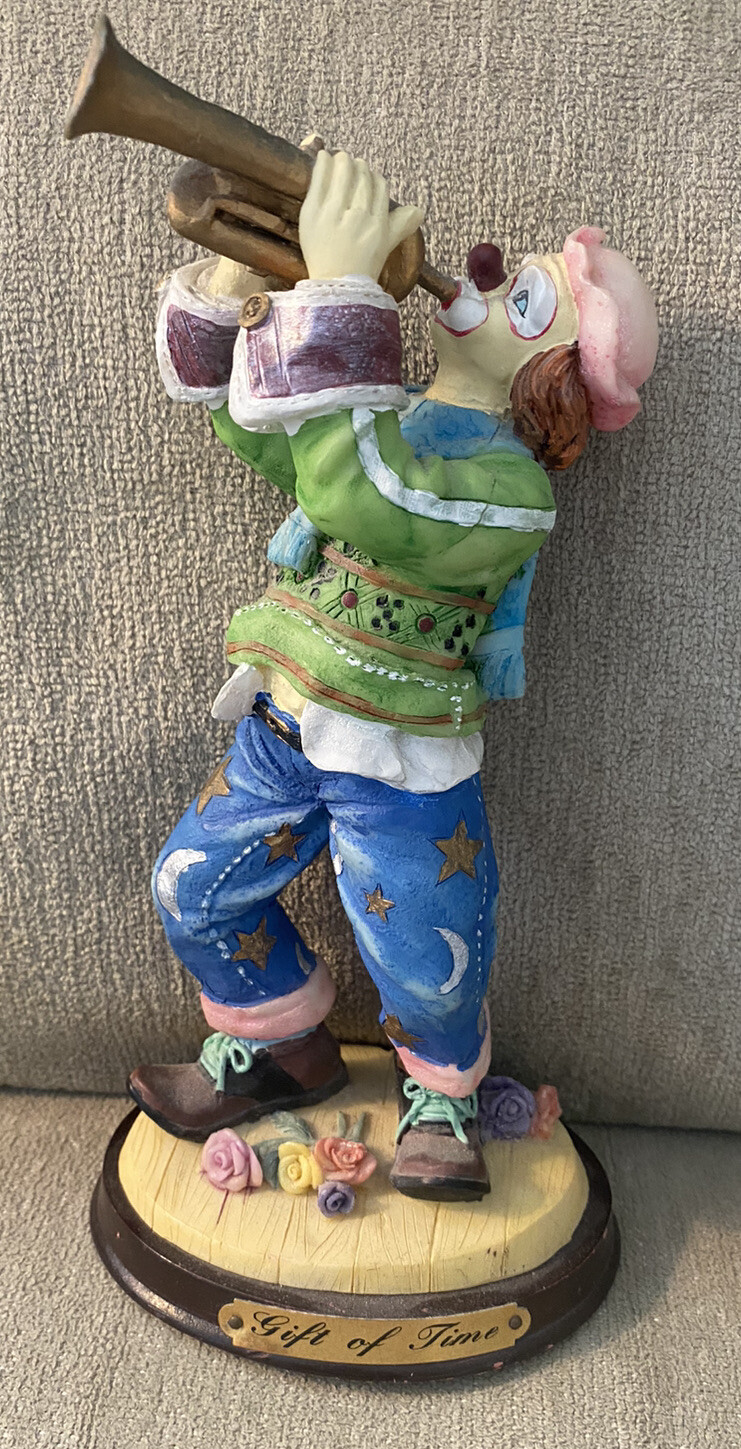 Vintage Resin Hobo Clown Figurine Playing Horn Instrument | eBay