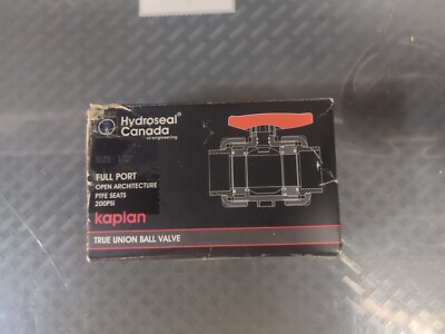 Kaplan 1/2" PVC True Union Ball Valve with Full Port (0507.KPES.0050 ...