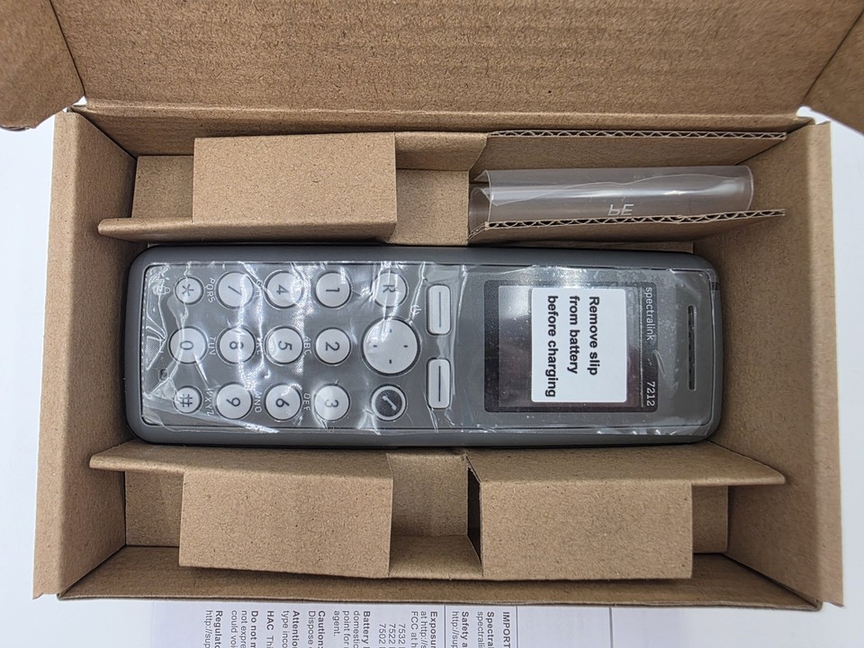 Spectralink 7212 Wireless DECT Cordless Handset Phone W/ Battery (*NO ...