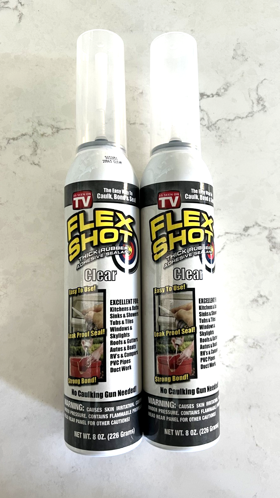 Blowout Sale ! Flex Seal Flex Shot Clear Rubber Sealant, 8oz Sealed 2 ...