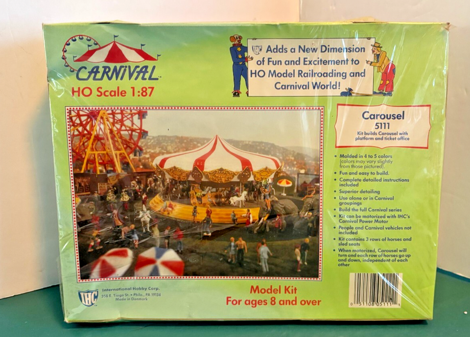 Set of 3 IHC HO Carnival Rides (Ferris Wheel 5110, Carousel 5111, Sky ...