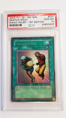 2002 Yu-Gi-Oh Magic Ruler MRL-036 Snatch Steal 1st Edition PSA 10 Gem ...