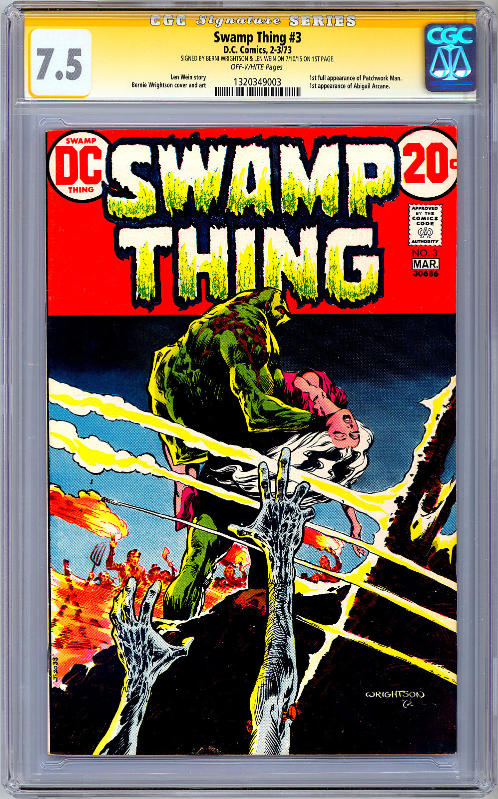 SWAMP THING #1-10 CGC-SS *SIGNED BY CREATORS BERNIE WRIGHTSON & LEN ...
