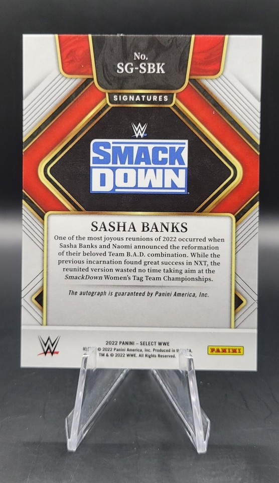 2022 Panini Select WWE Signatures AUTO Sasha Banks #SG-SBK | eBay