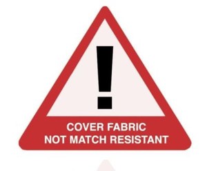 COVER FABRIC NOT MATCH RESISTANT LABEL FURNITURE UPHOLSTERY SWING ...