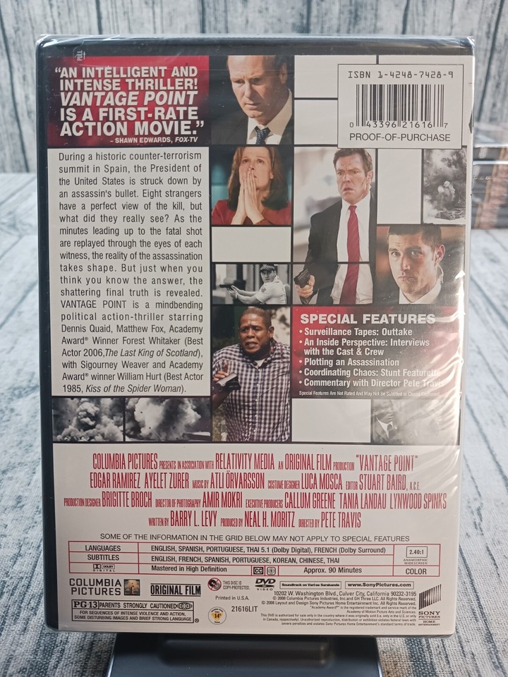 Vantage Point (DVD, 2008, Widescreen) Dennis Quaid, Matthew Fox - Brand ...