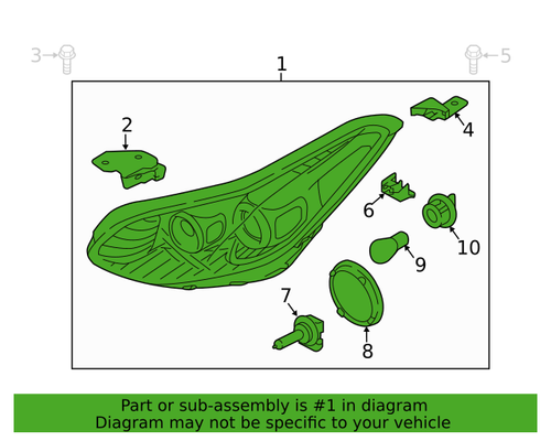 Kia 92102-D9111 Right Composite Headlight Assembly for 17-22 Sportage ...