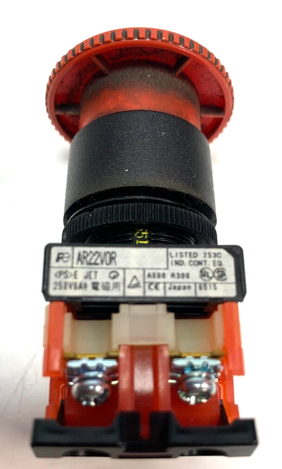FUJI ELECTRIC AR22V0R-02R / AR22V0R E Stop Push Button 2NC Contacts | eBay