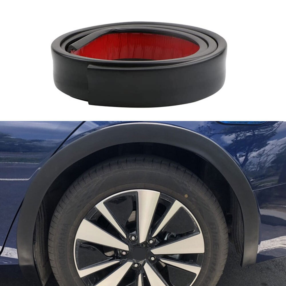 Universal Rubber Car Wheel Eyebrow Arch Trim Lips Strip Fender Flare ...