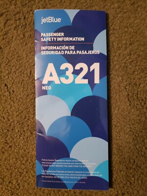 JetBlue A321neo Safety Card | eBay