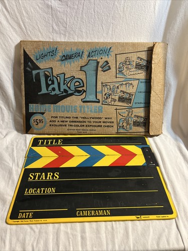 Vintage 1960s Paxton Photo Products Tricolor Take 1 Home Movie Titler ...
