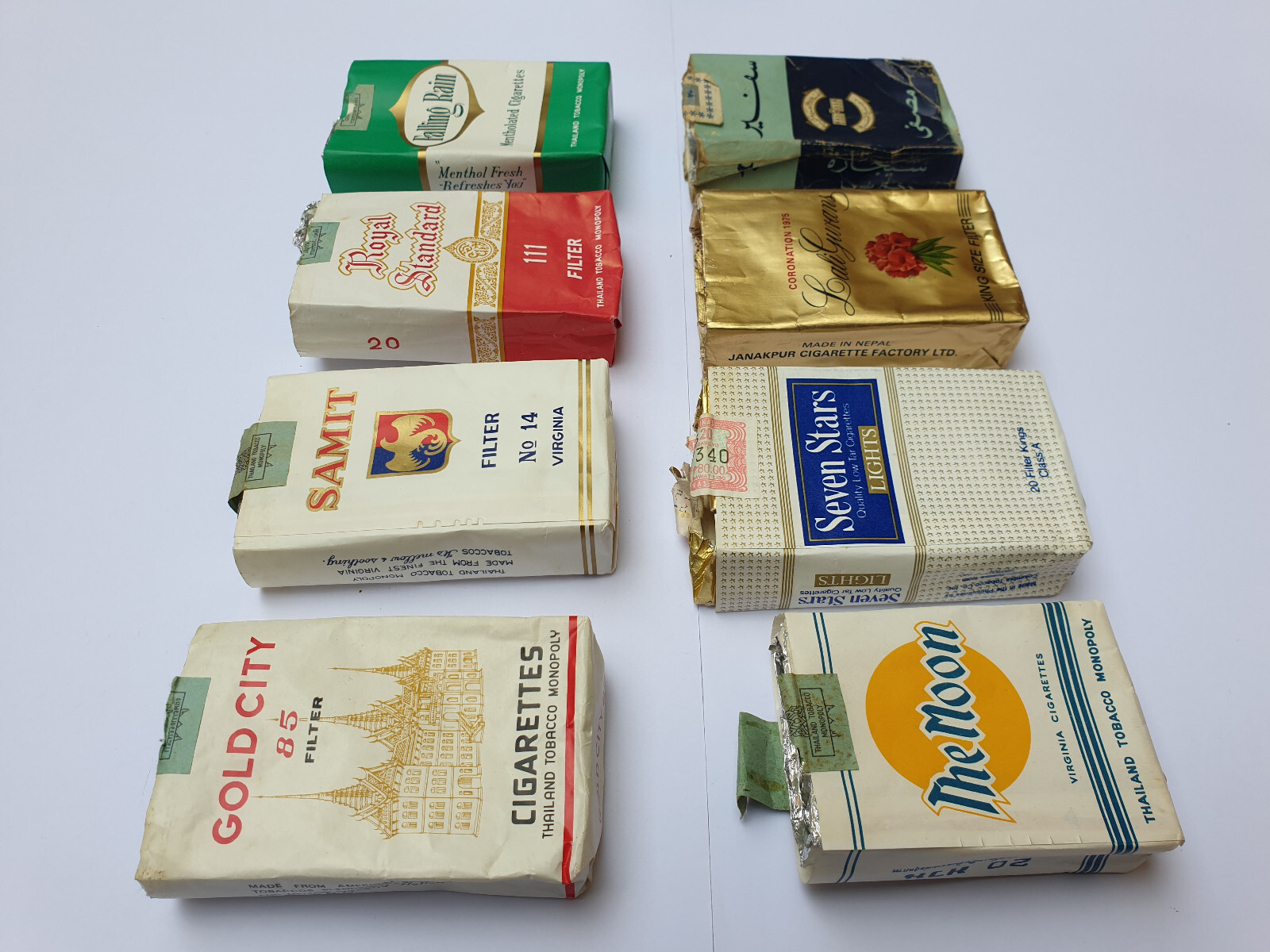 LOTTO I 8 RARI PACCHETTI SIGARETTE ESTERE MORBIDE SOFT VUOTI VINTAGE ...