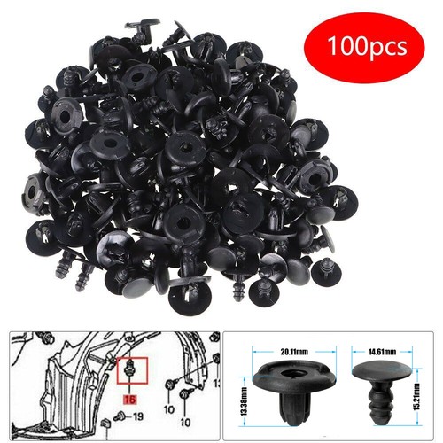 100 PCS FOR HONDA FENDER LINER CLIPS PUSH RETAINER CIVIC ACCORD ACURA ...