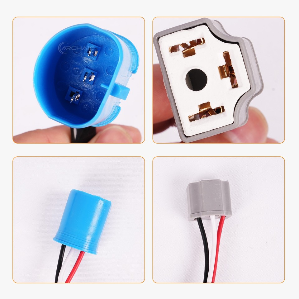 2x 9007 9004 HB5 Male to H13 9008 Female Ceramics Connector Wire Wiring ...