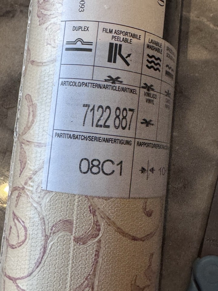 S.A. Maxwell Wallpaper Lot (7 Rolls) – Vintage Beige Scroll Vinyl | eBay