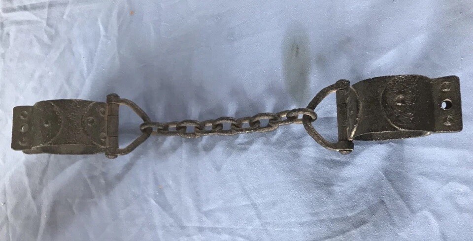 RARE Antique Hand Forged Medieval Shackles Chain Handcuffs | eBay UK