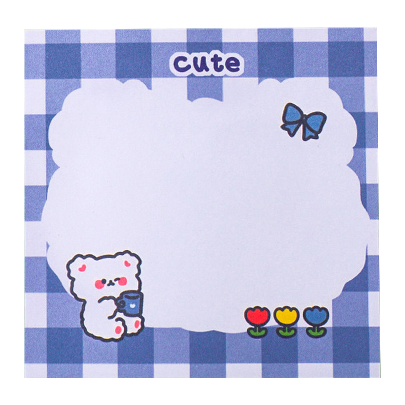 Tear-off Memo Pad Bear Theme Notes Cartoon Bear Girl Note Pads 80 for ...