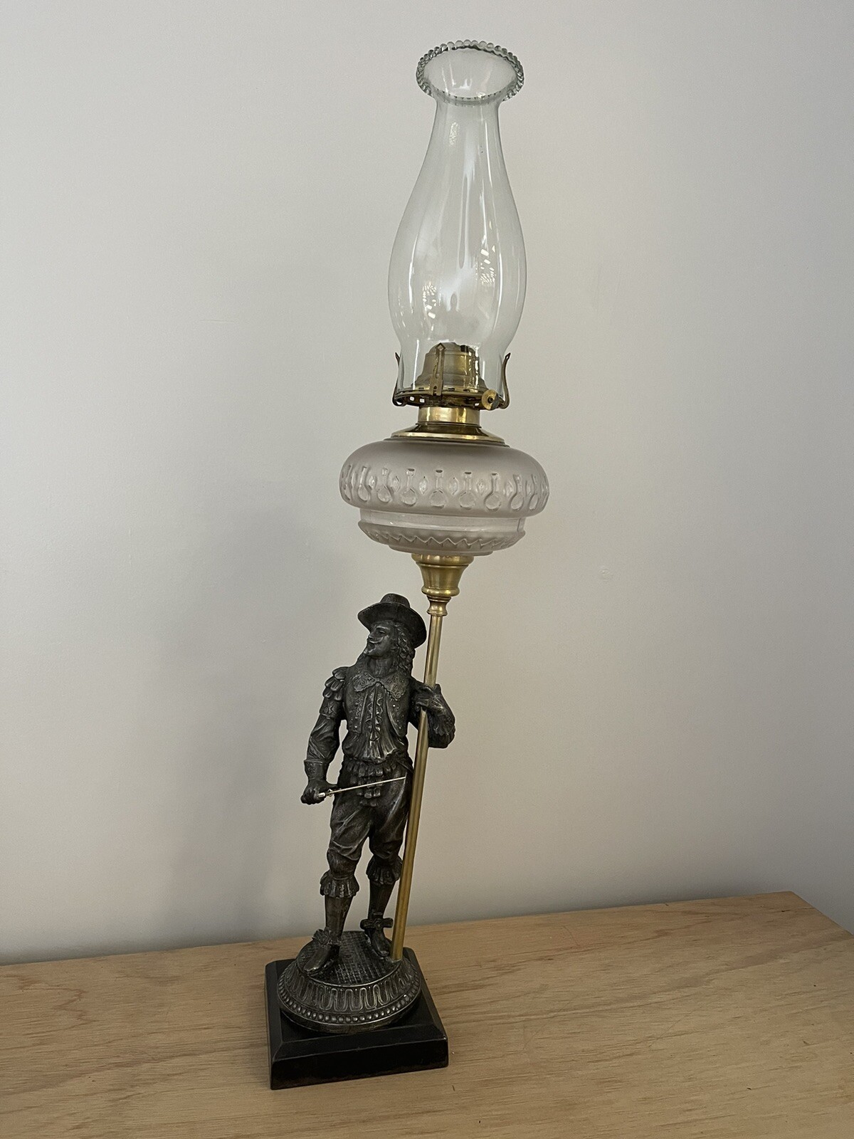 Antique Figural Oil Lamp | eBay
