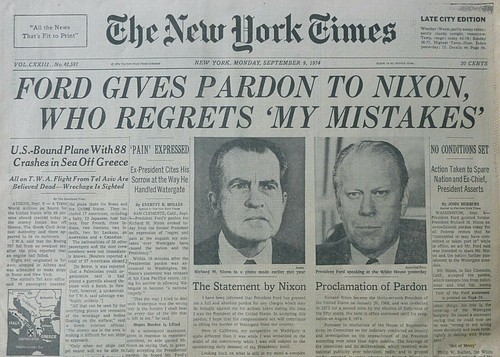 WATERGATE FORD PARDONS NIXON TAPES KEPT KNIEVEL September 9 1974 NY ...