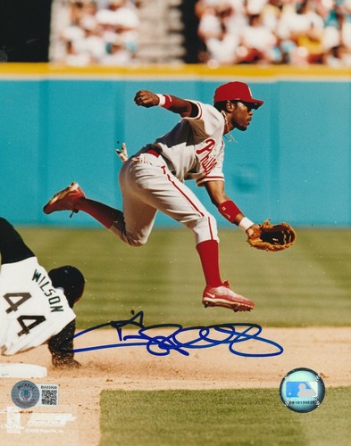 JIMMY ROLLINS Signed Philadelphia PHILLIES 8x10 PHOTO w/ Beckett COA ...