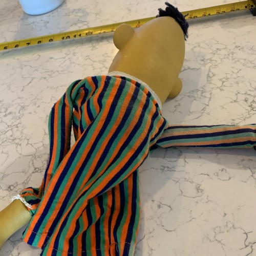 Vintage 1970’s Sesame Street Bert Hand Puppet Muppets Hard Plastic Head ...