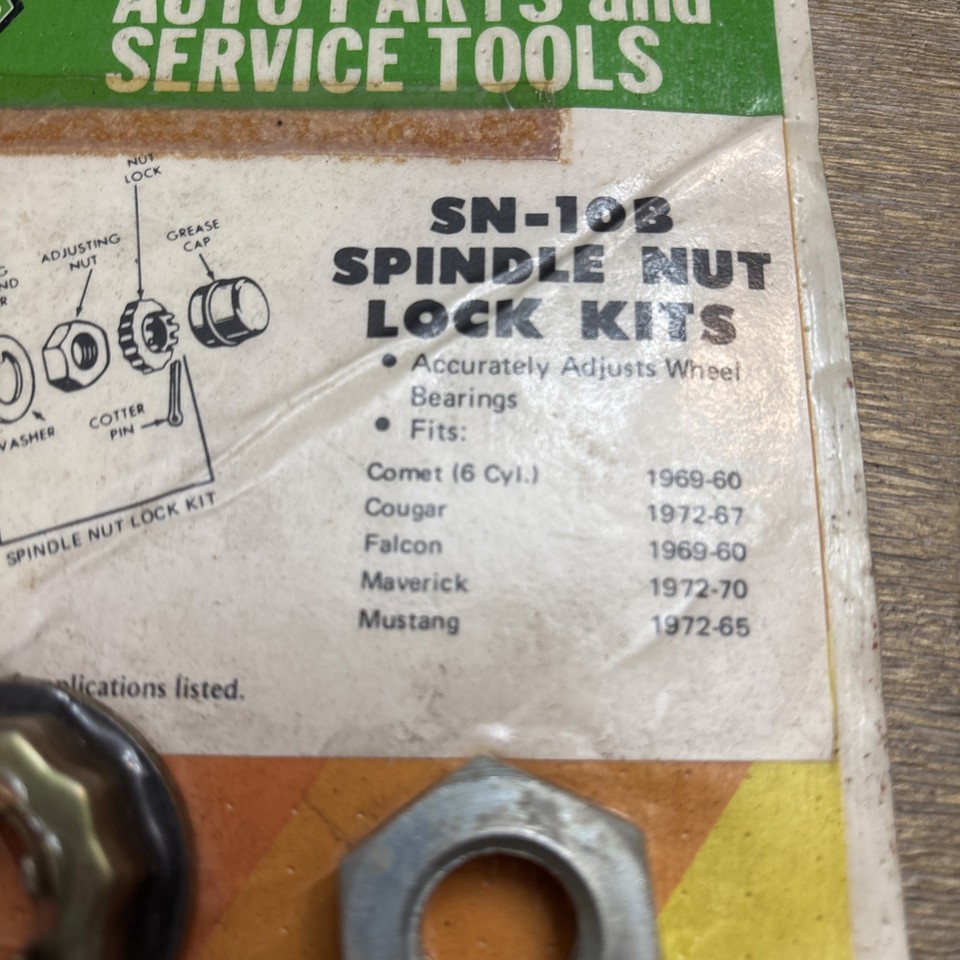 SPINDLE NUT LOCK KIT COMET COUGAR FALCON MAVERICK MUSTANG WHEEL BEARING ...