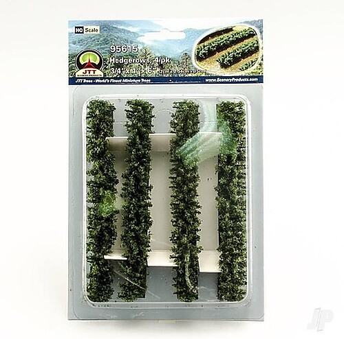 JTT Hedgerows 3/4 x 1 x 6'' (4) - HO Scale Model Railroad Grass Scenery ...