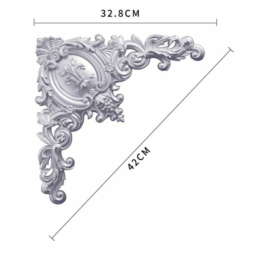 1x Victorian Ornate Decorative PVC Wall Applique Corners Moulding Mold ...
